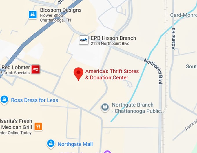 16. america's thrift stores & donation center map