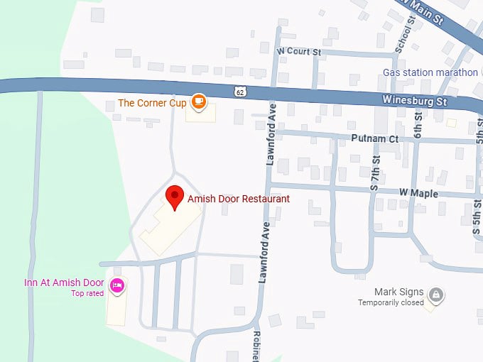 16. amish door restaurant map