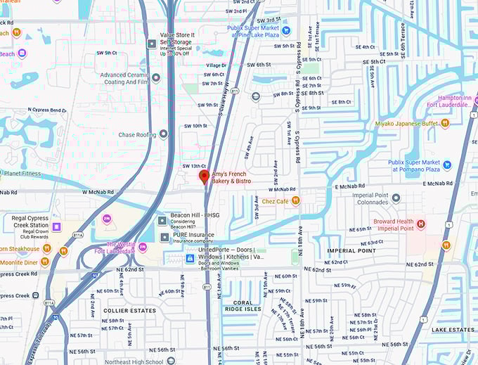 16. amy's french bakery & bistro map