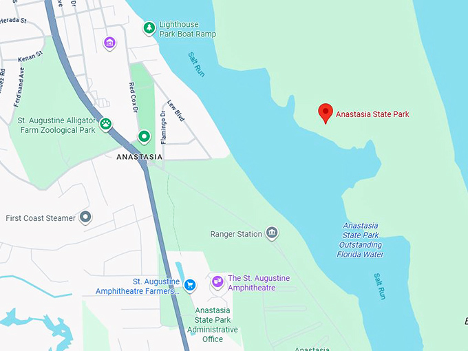 anastasia state park map