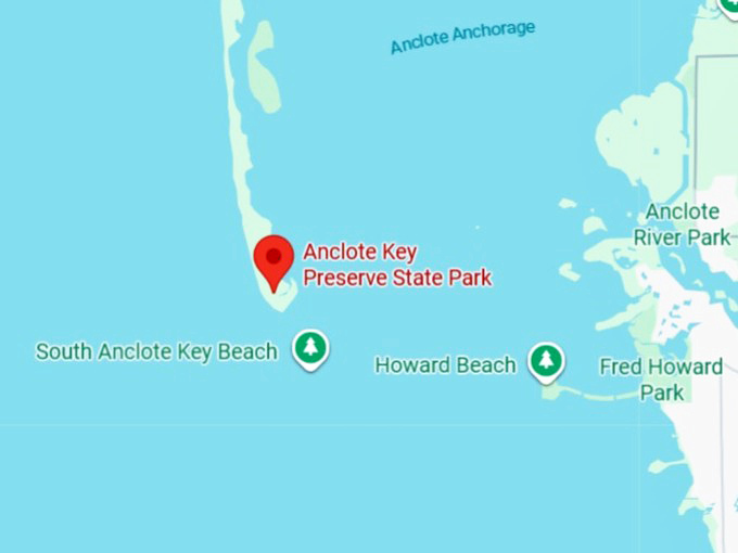 anclote key preserve state park map