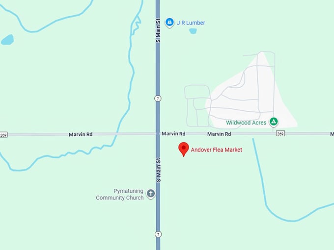 16. andover flea market map