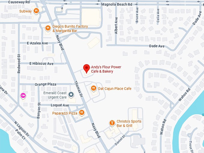 16. andy's flour power cafe & bakery map