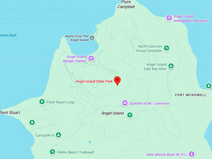 16. angel island state park map
