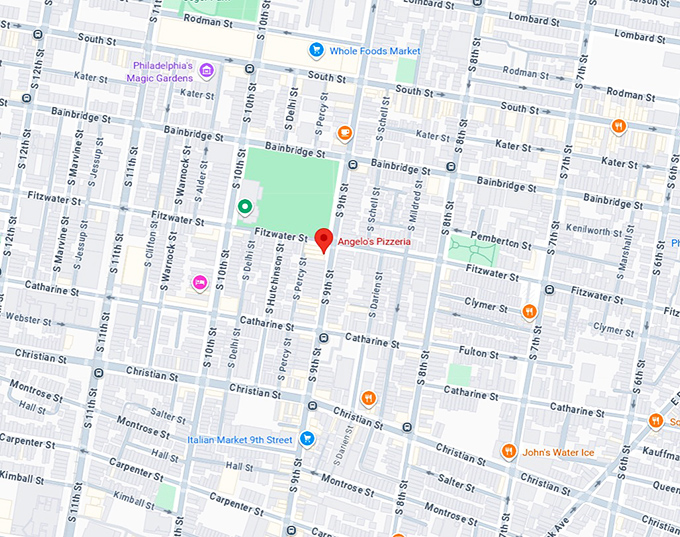 angelo&rsquo;s pizzeria map