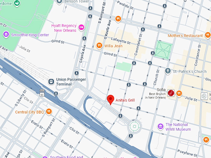 16. anita&rsquo;s grill map