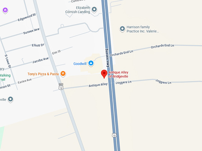 16. antique alley of bridgeville llc map