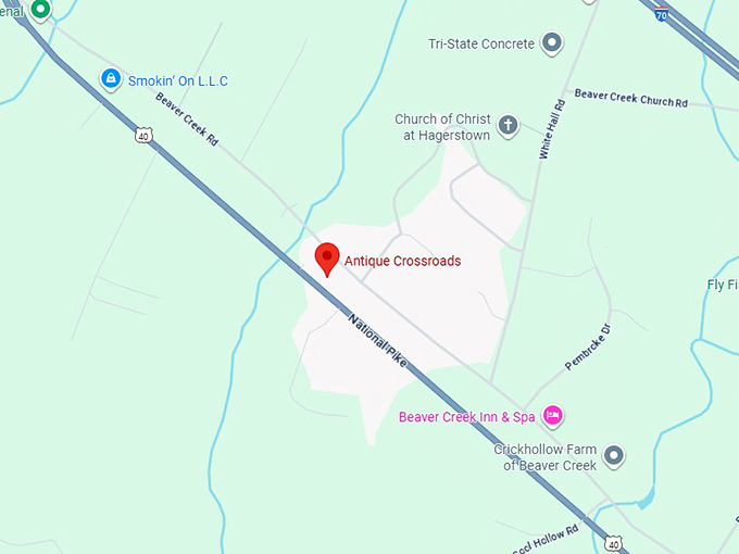 16. antique crossroads map