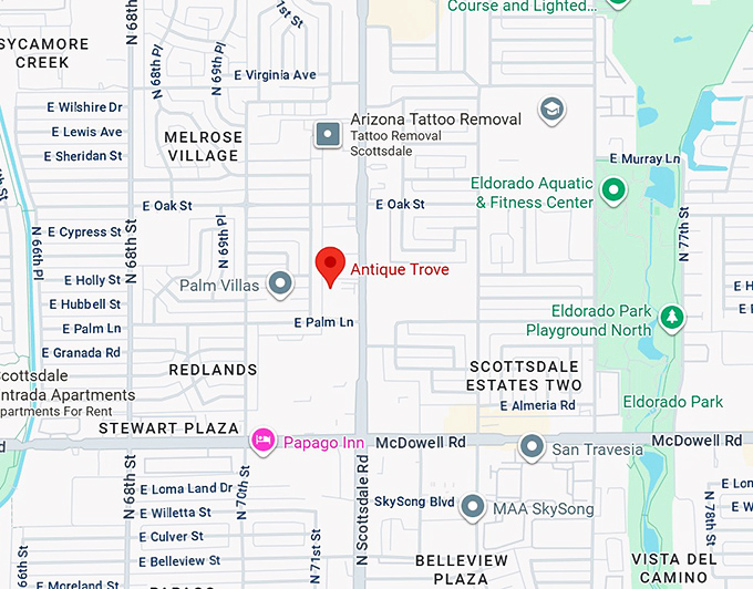 16. antique trove map