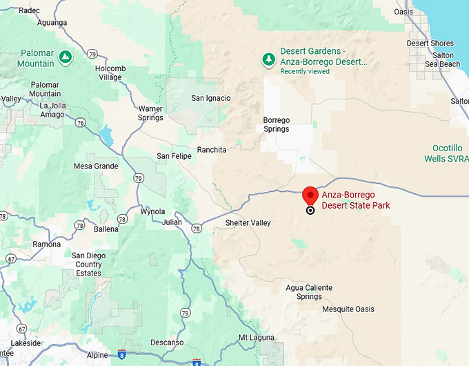 16. anza borrego desert state park map