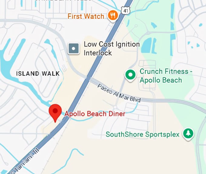 apollo beach diner map