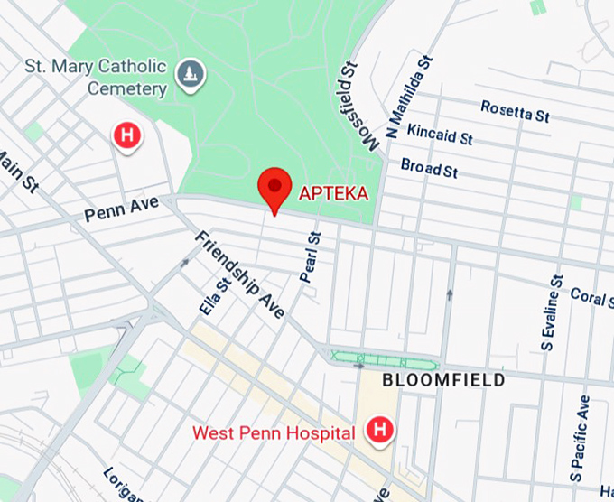 16. apteka (vegan‑style polish) map
