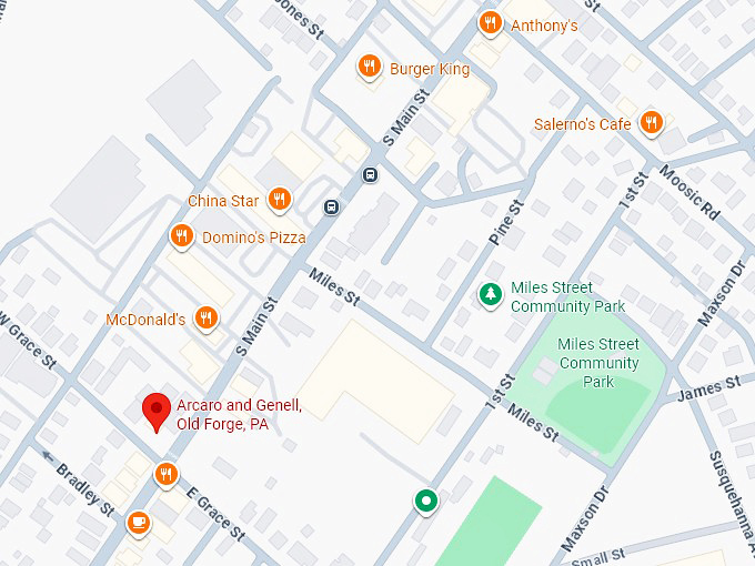 16. arcaro and genell, old forge, pa map