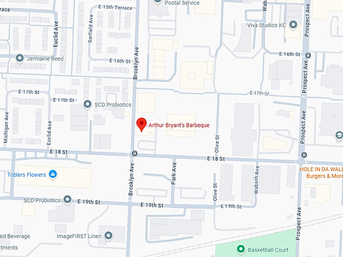 16. arthur bryant's barbeque map