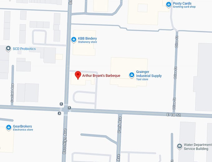 16. arthur bryant's barbeque map