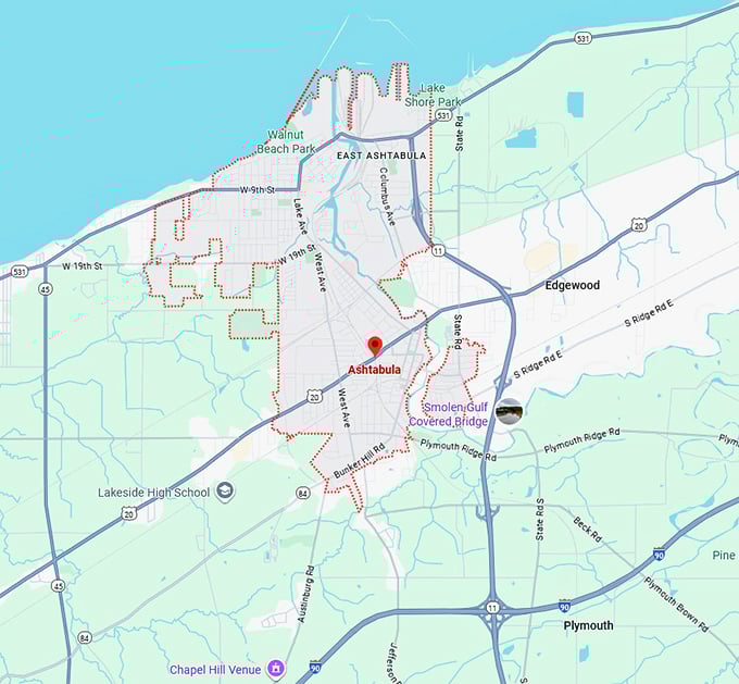 16. ashtabula map