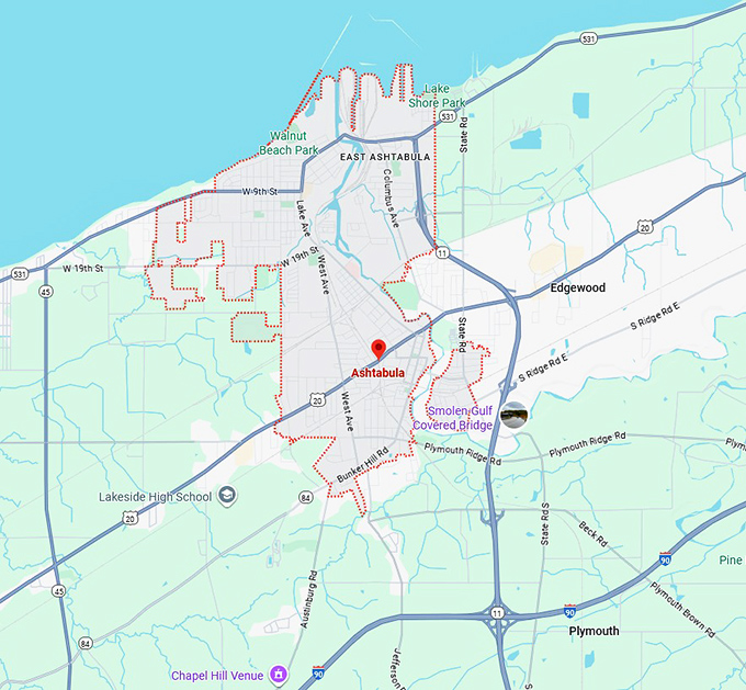 16. ashtabula map