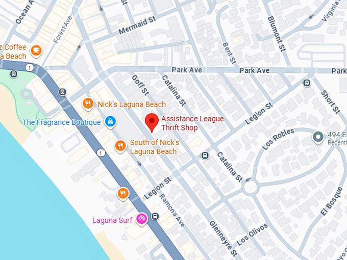 16. assistance league thrift shop map