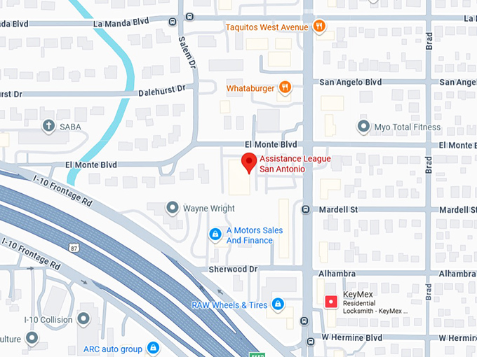 16. assistance league thrift shop map