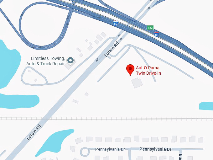 16. aut o rama twin drive in map