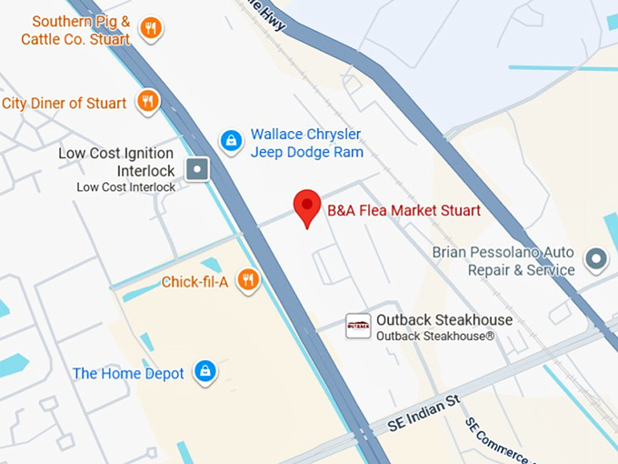 16. b&a flea market stuart map