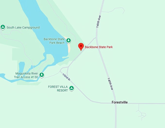 16. backbone state park map