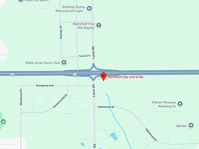 16. backroom bar and grille map