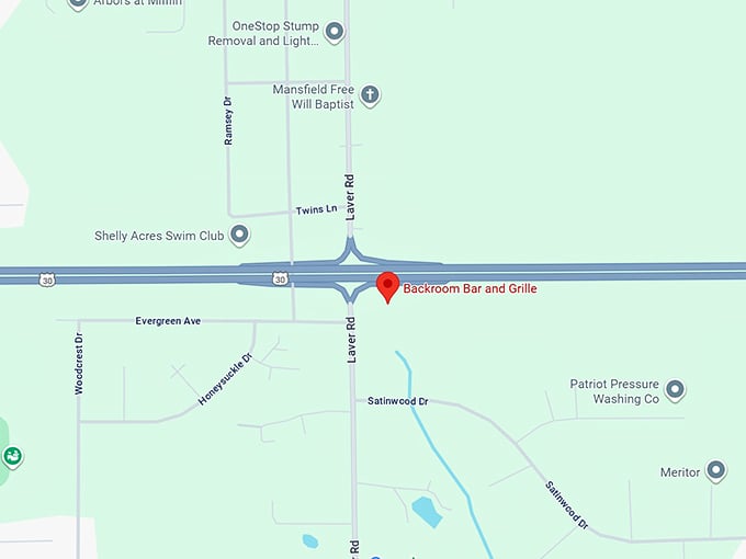 16. backroom bar and grille map