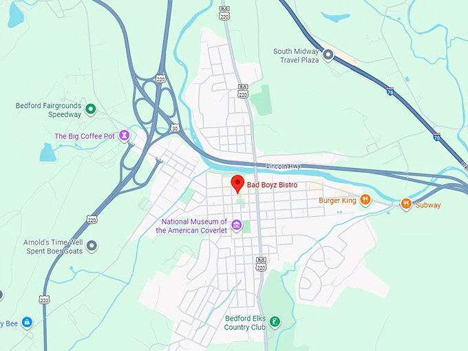 16. bad boyz bistro map