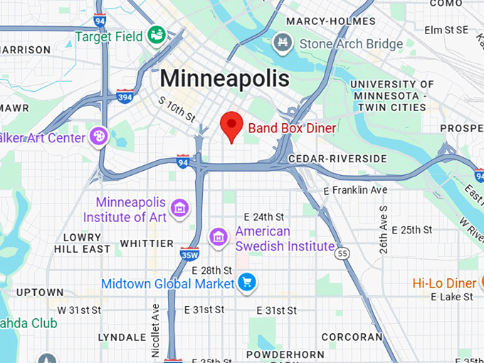 16. band box diner map
