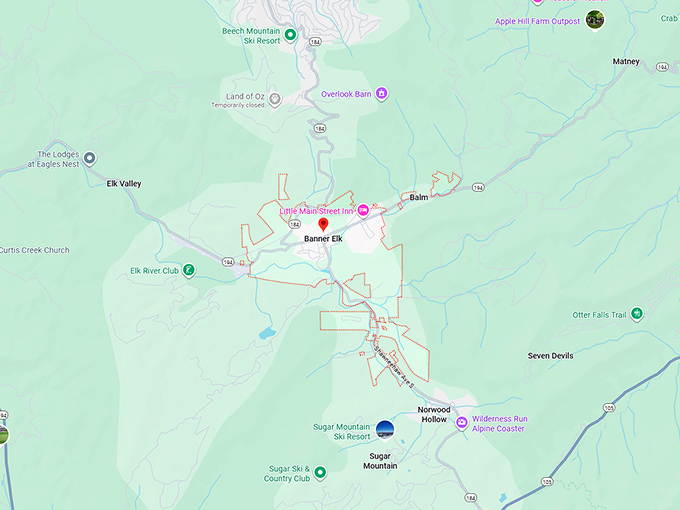 16. banner elk map