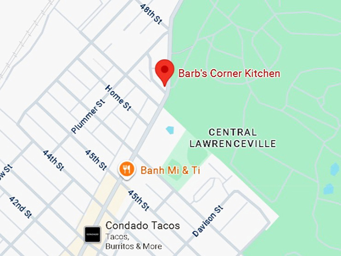 16. barb&rsquo;s corner kitchen map