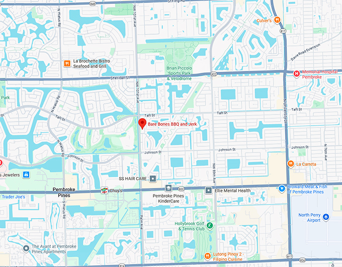 16. bare bones bbq and jerk map