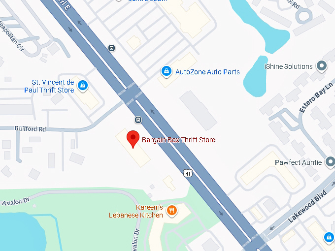 16. bargain box thrift store map