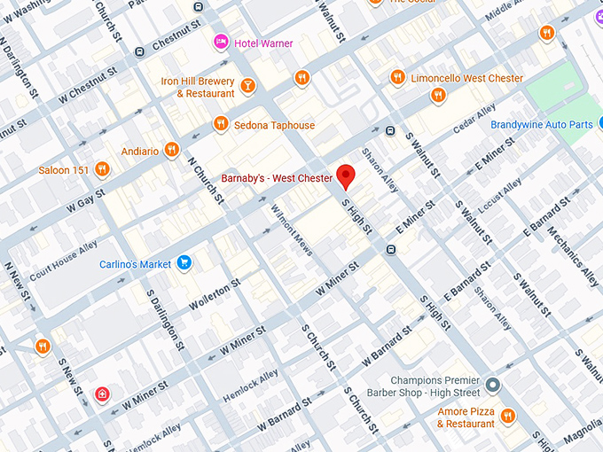 16. barnaby's restaurant & puba map