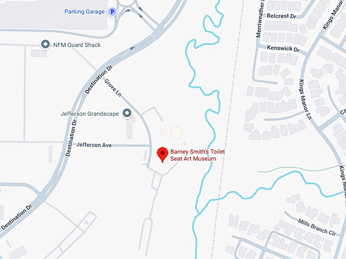 16. barney smith's toilet seat art museum map