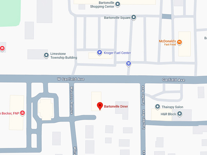 16. bartonville diner map