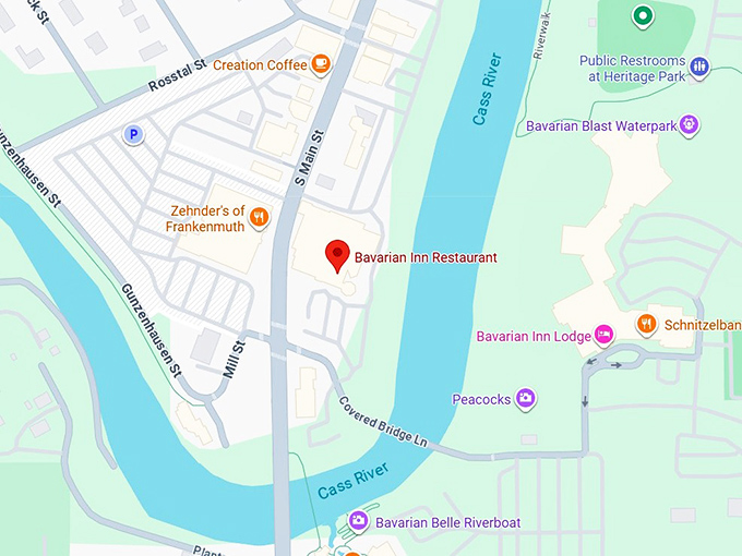 16. bavarian inn restaurant map