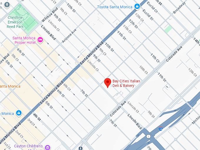 16. bay cities italian deli & bakery map