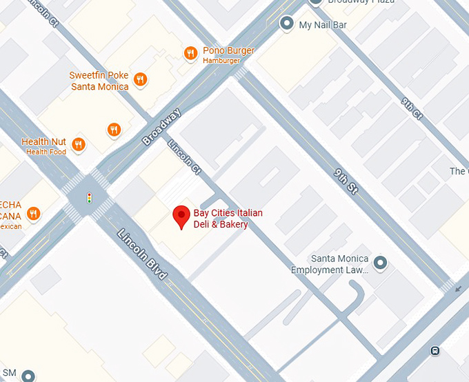 bay cities italian deli & bakery map