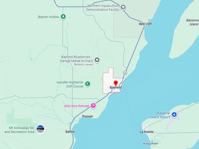 bayfield wi map