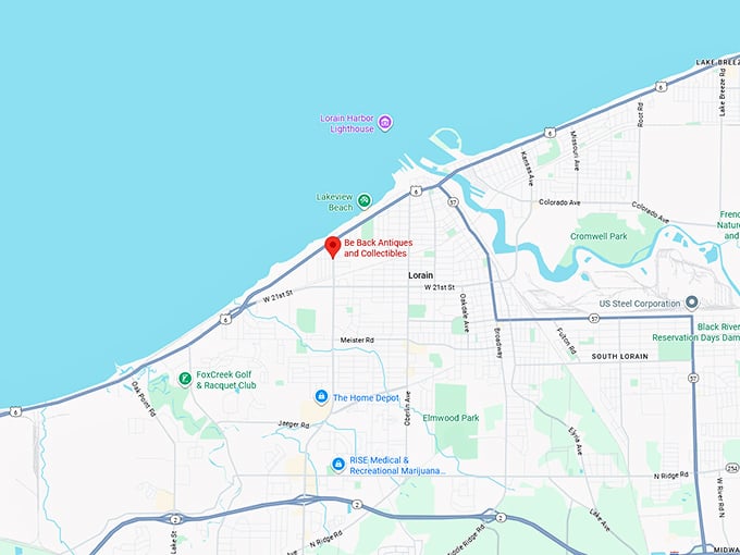 16. be back antiques and collectibles map