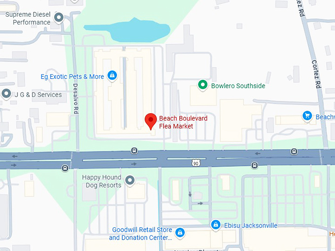 16. beach boulevard flea market map