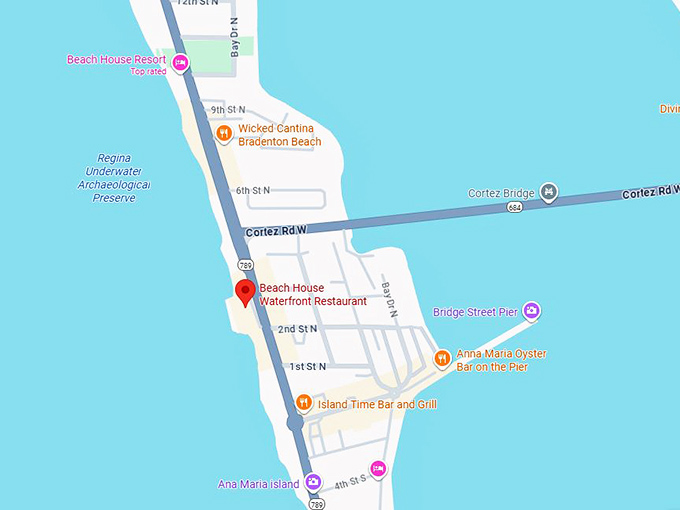 16. beach house waterfront restaurant map