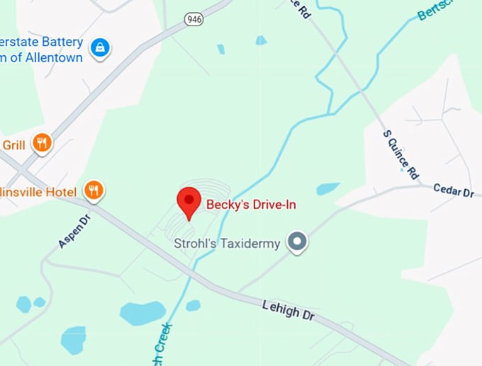 16. becky's drive in map