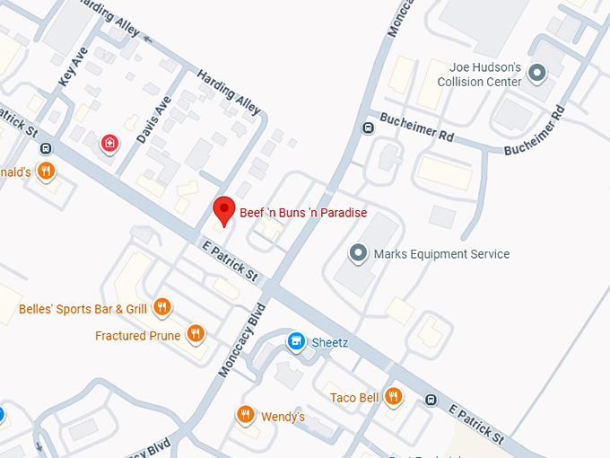 16. beef 'n buns 'n paradise map