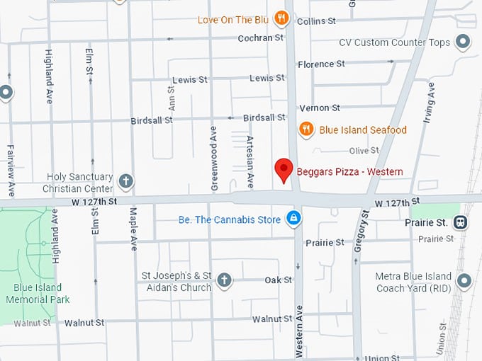 16. beggars pizza map