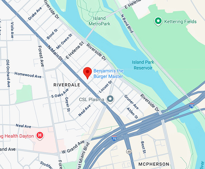 16. benjamin's the burger master map