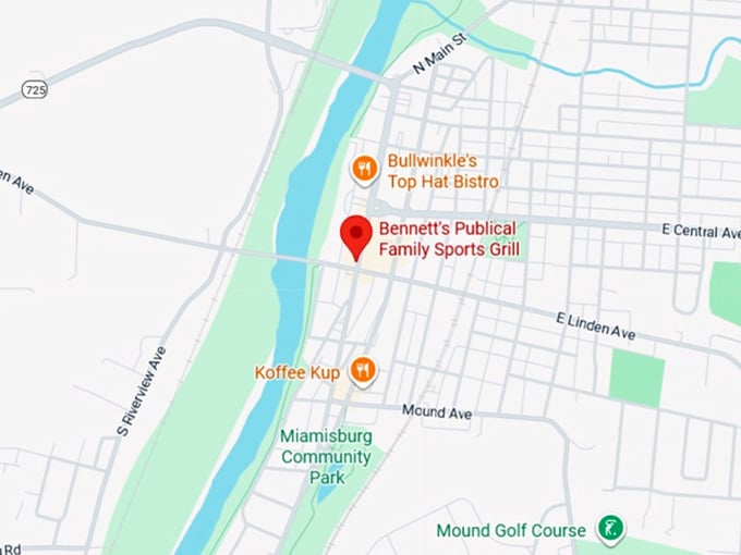 16. bennett's publical family sports grill map