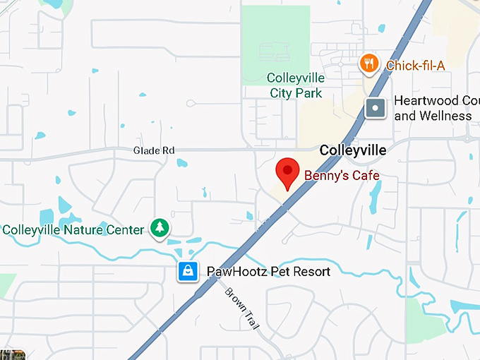 16. benny’s cafe map